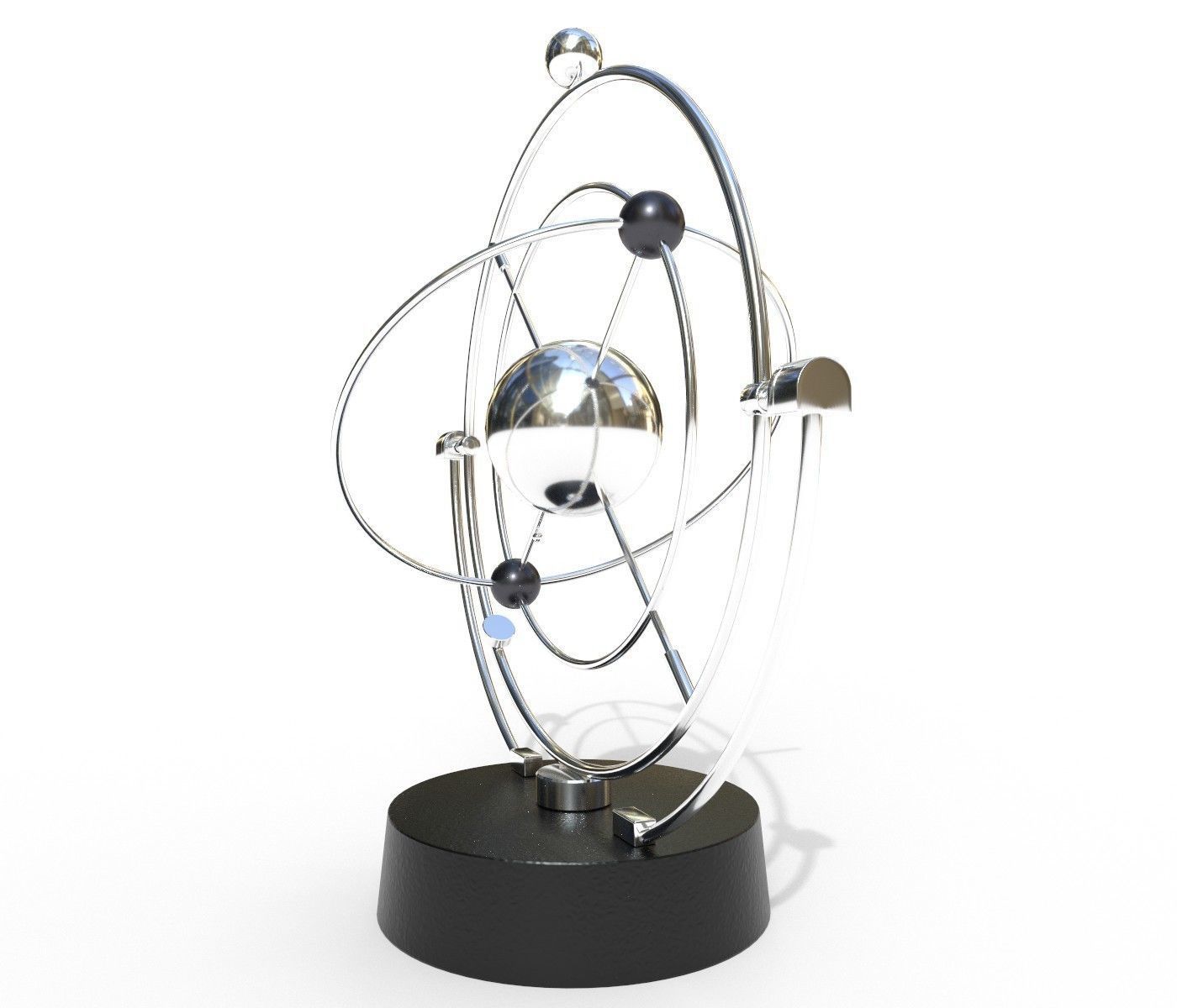 3D model Magnetic Pendulum rotating eternal balls VR / AR / low-poly | CGTrader