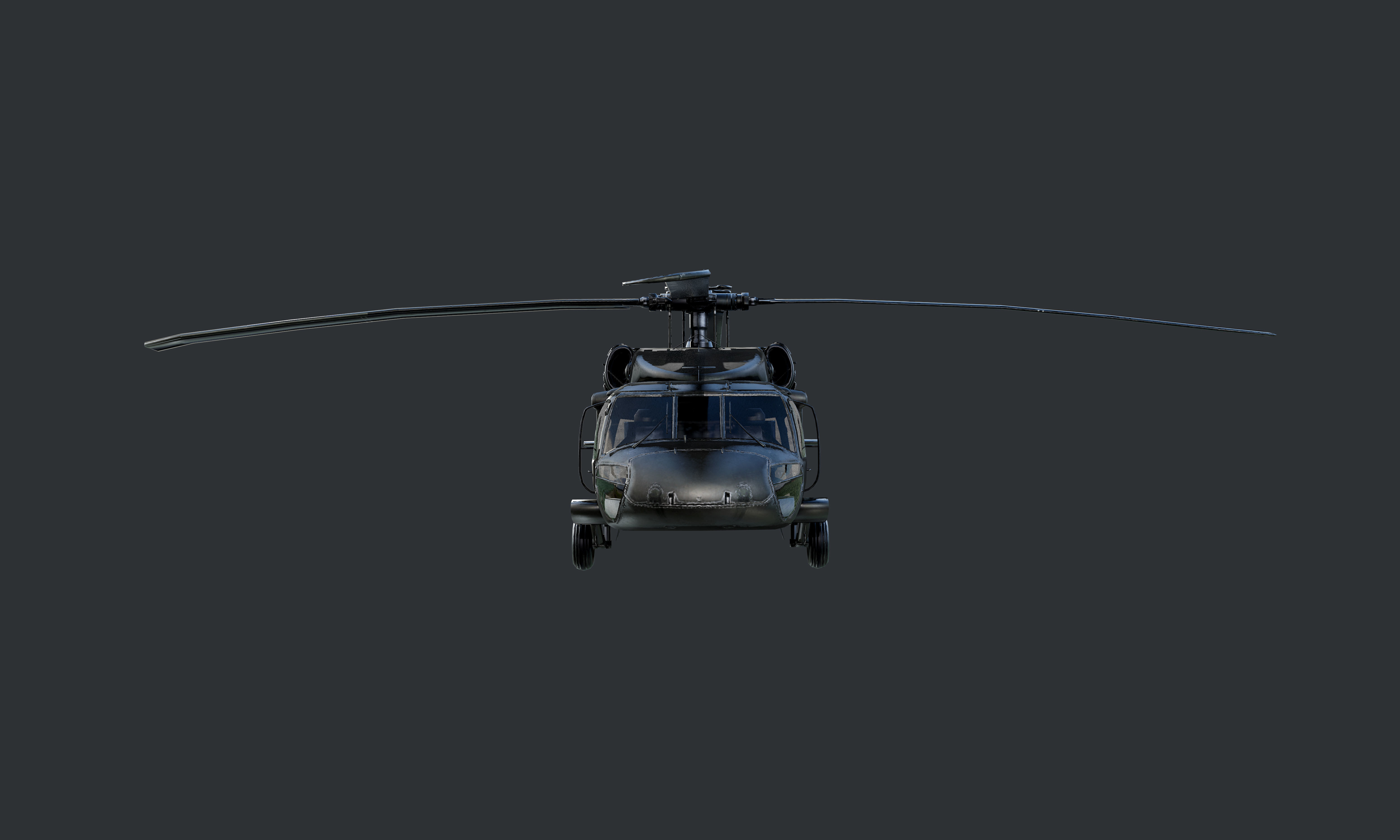 3D model GAME READY Sikorsky UH60 Black Hawk Helicopter VR / AR / low ...