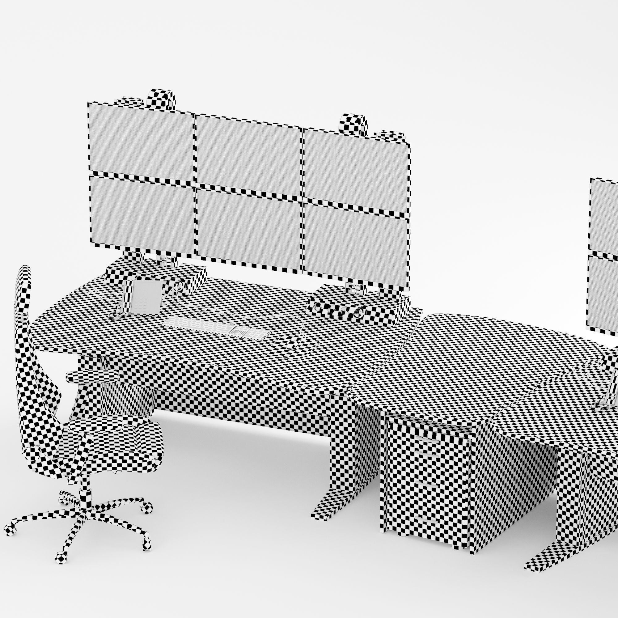 Vertiv Knurr Ergocon Control Room Infrastructure 3D model | CGTrader