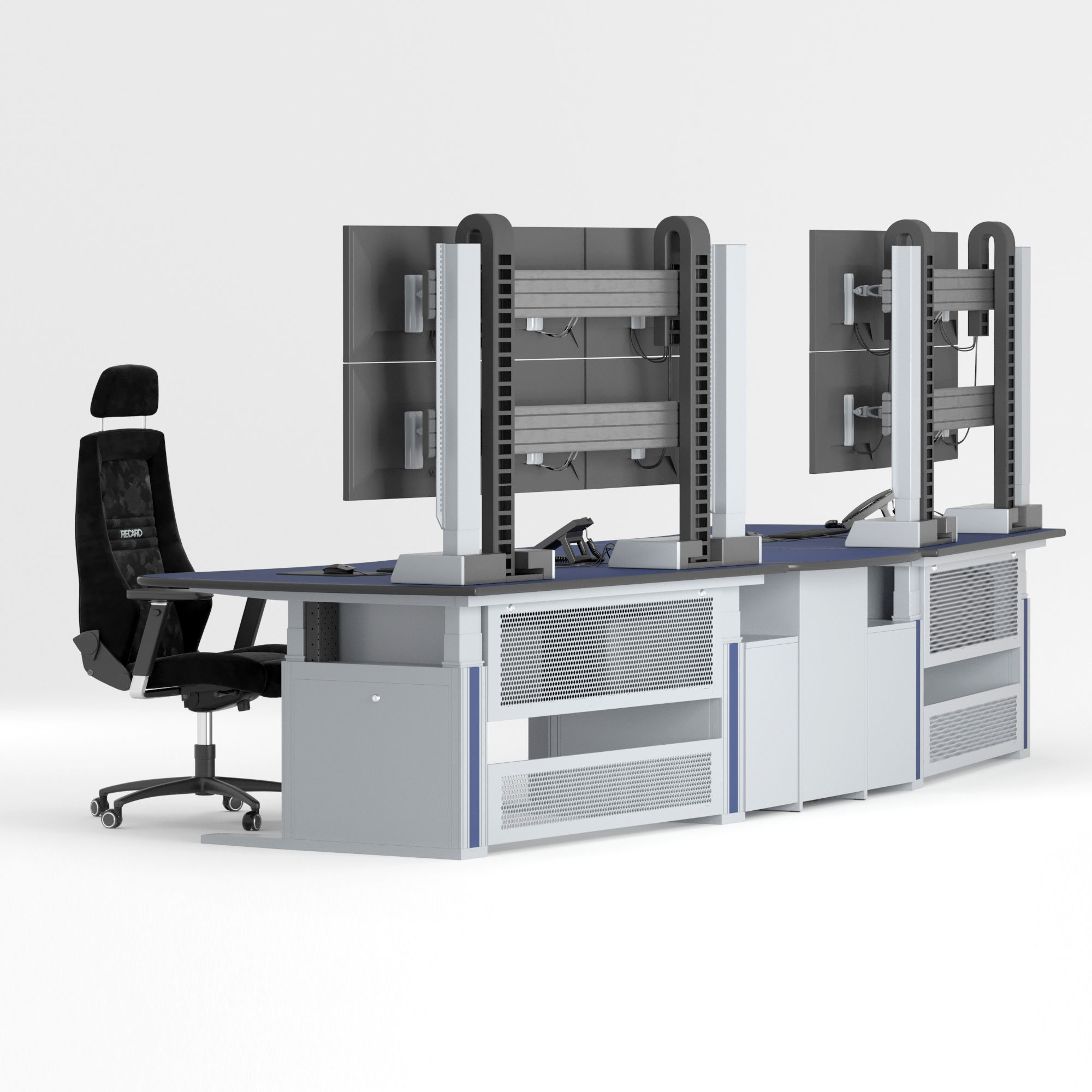 Vertiv Knurr Ergocon Control Room Infrastructure 3D model | CGTrader