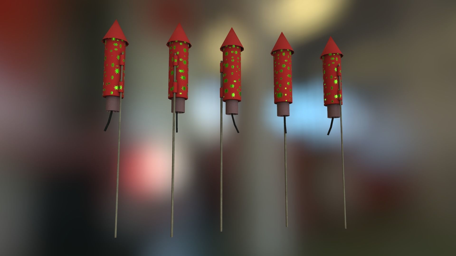 3D model Fireworks VR / AR / low-poly | CGTrader