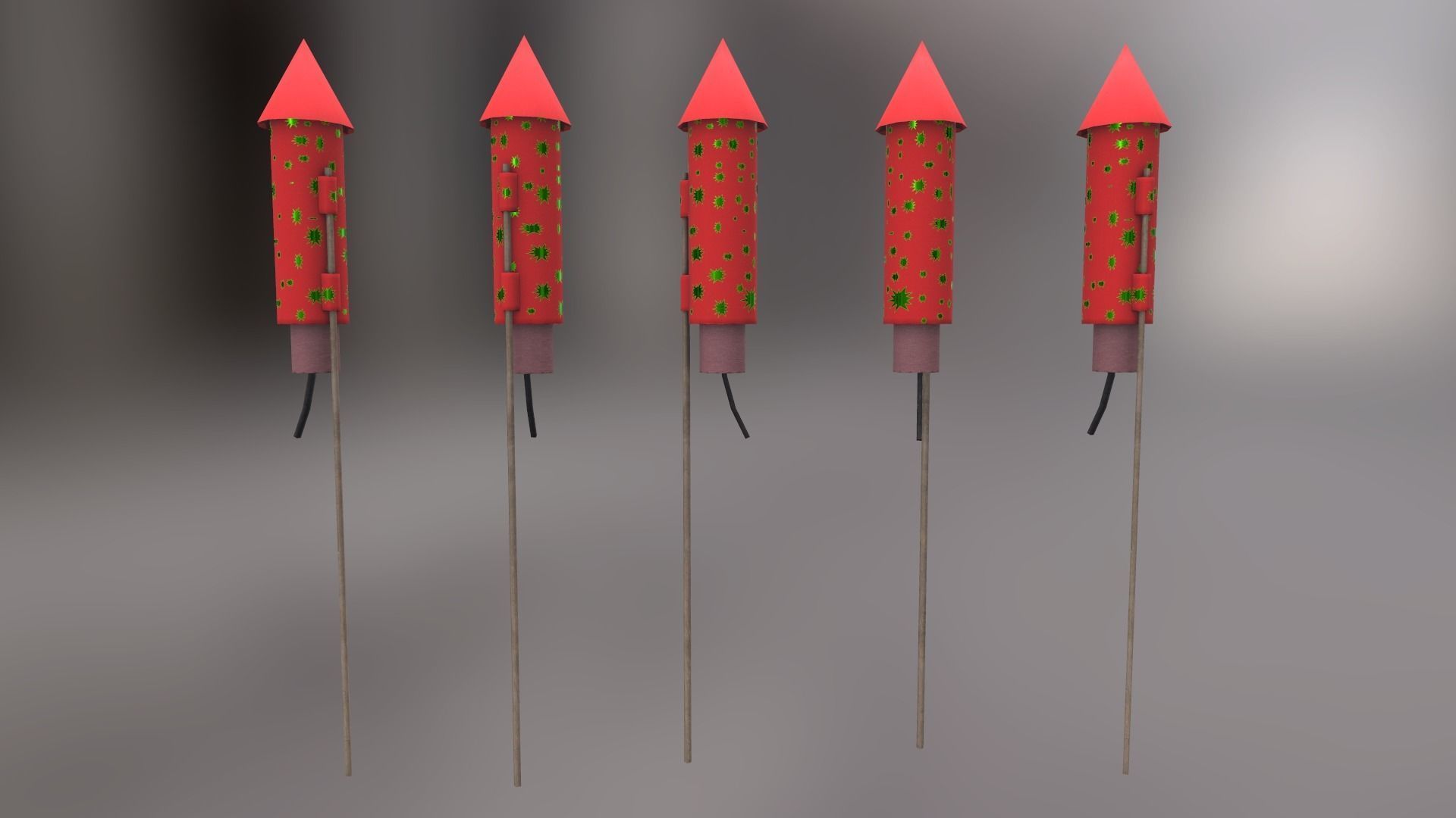 3D model Fireworks VR / AR / low-poly | CGTrader