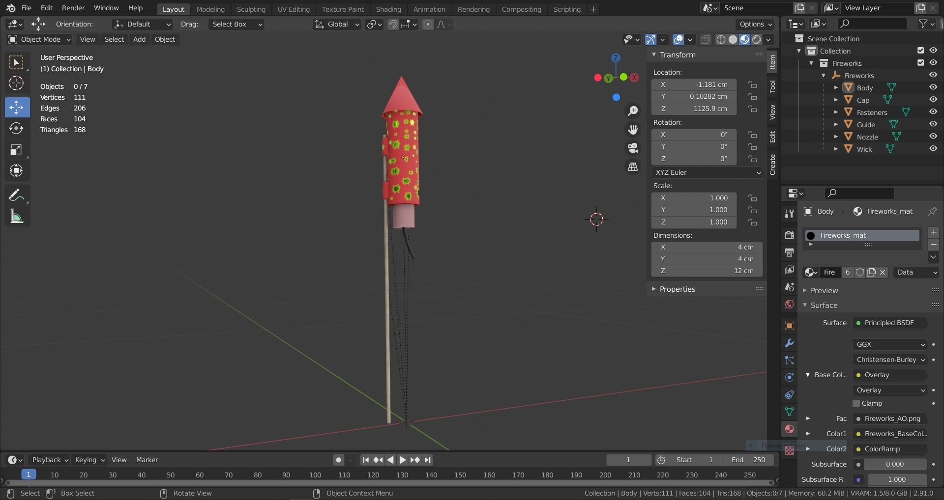 3D model Fireworks VR / AR / low-poly | CGTrader