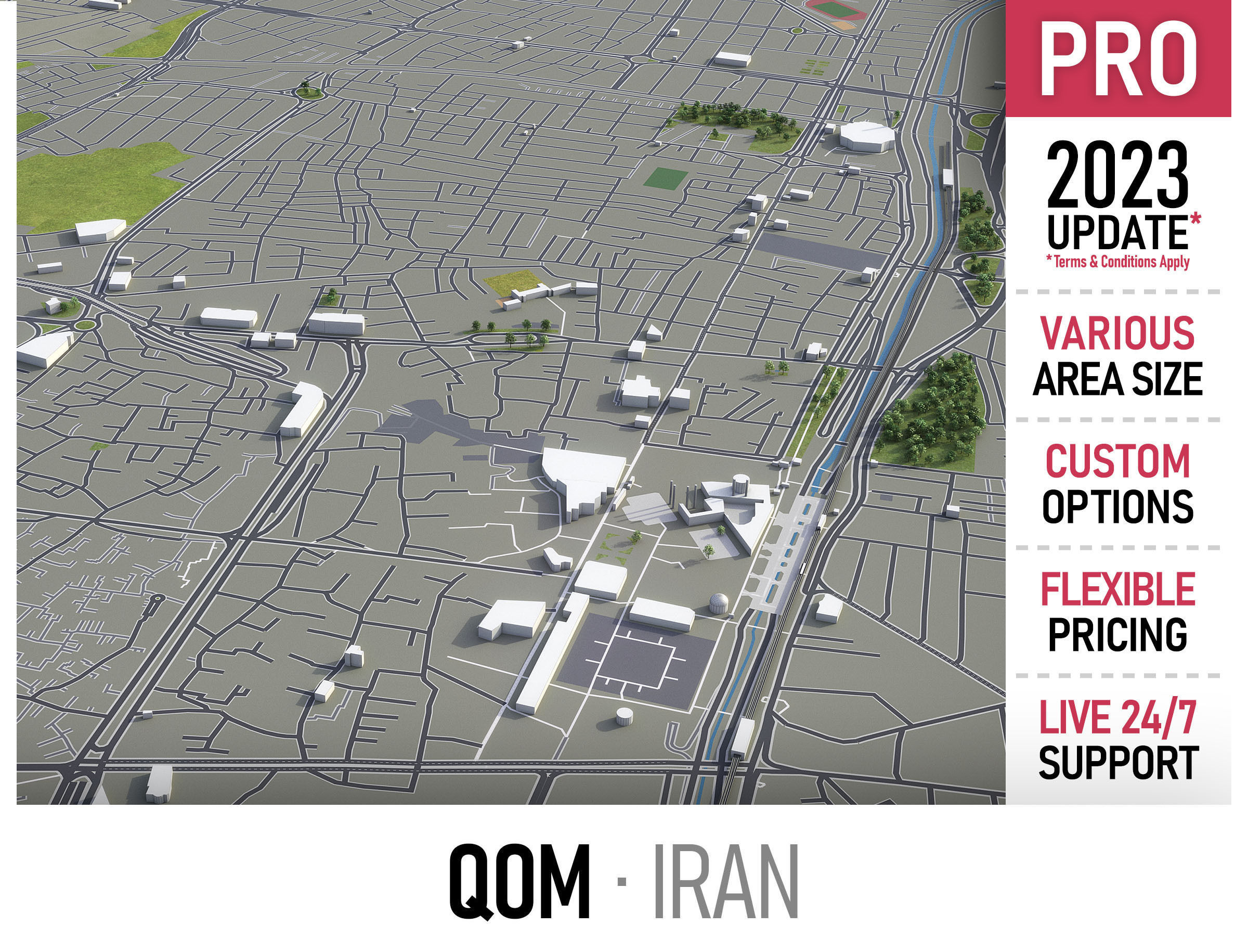 3D model Qom - city VR / AR / low-poly | CGTrader
