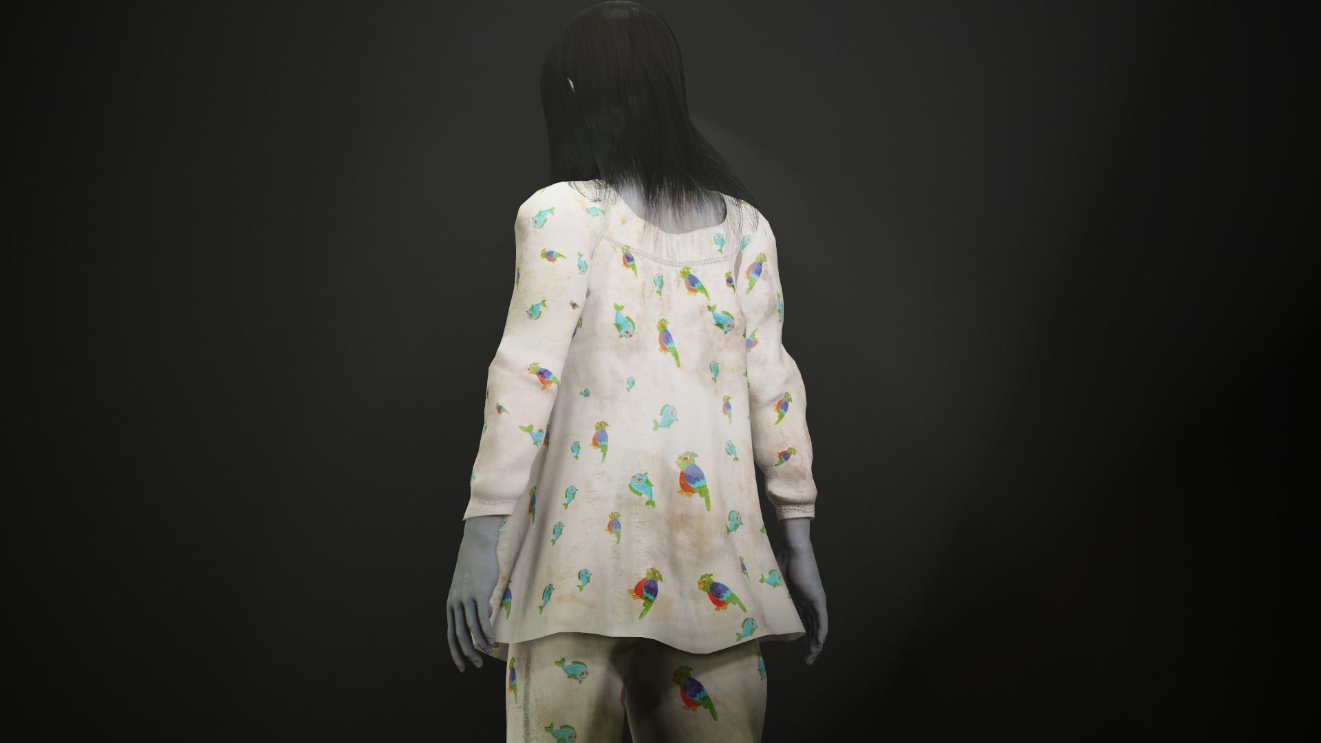 3D model Creepy Ghost Girl VR / AR / low-poly | CGTrader