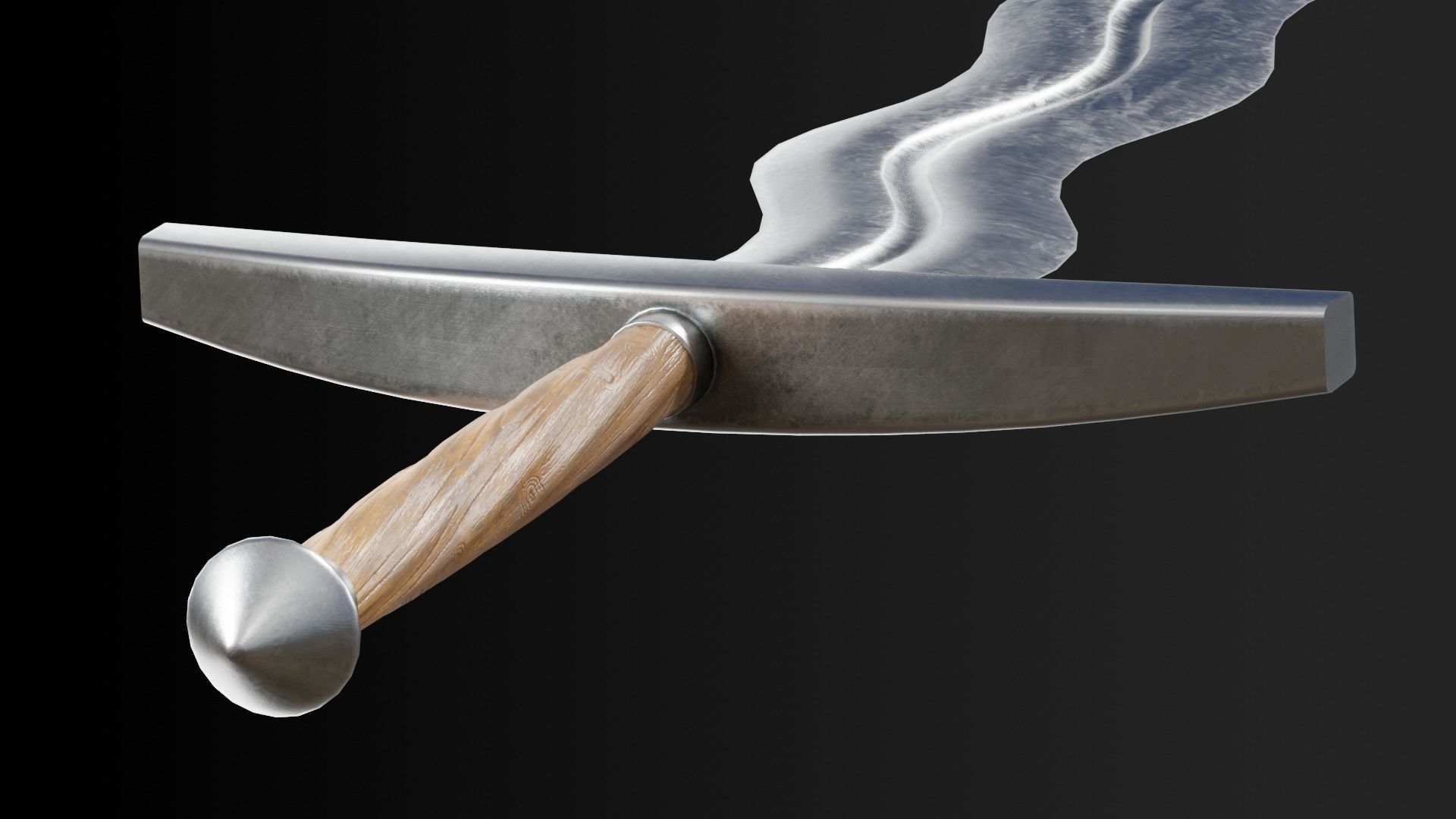 3D model Flame bladed sword flamberge VR / AR / low-poly | CGTrader