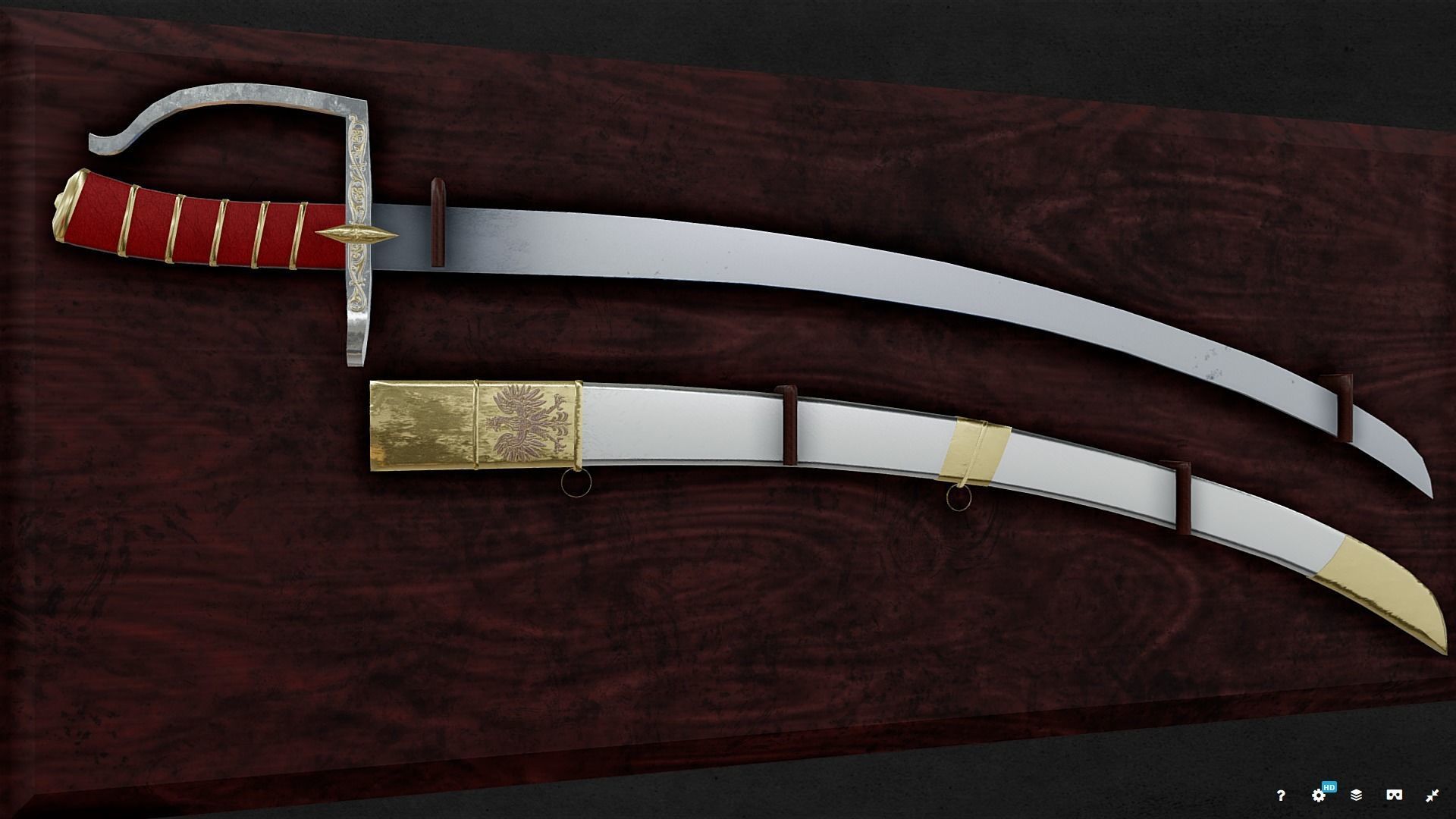 3D model Custom Polish Saber VR / AR / low-poly | CGTrader