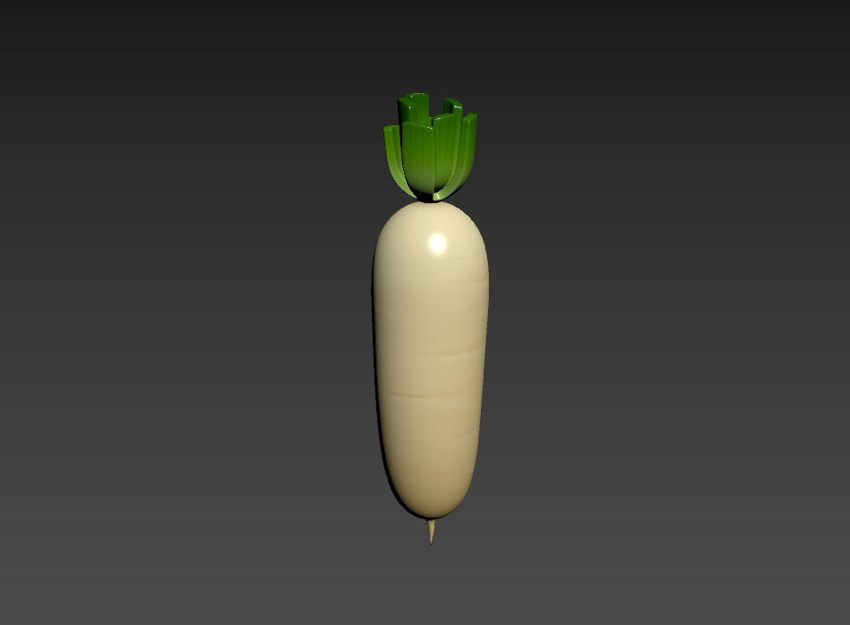 3D model White Radish VR / AR / low-poly | CGTrader