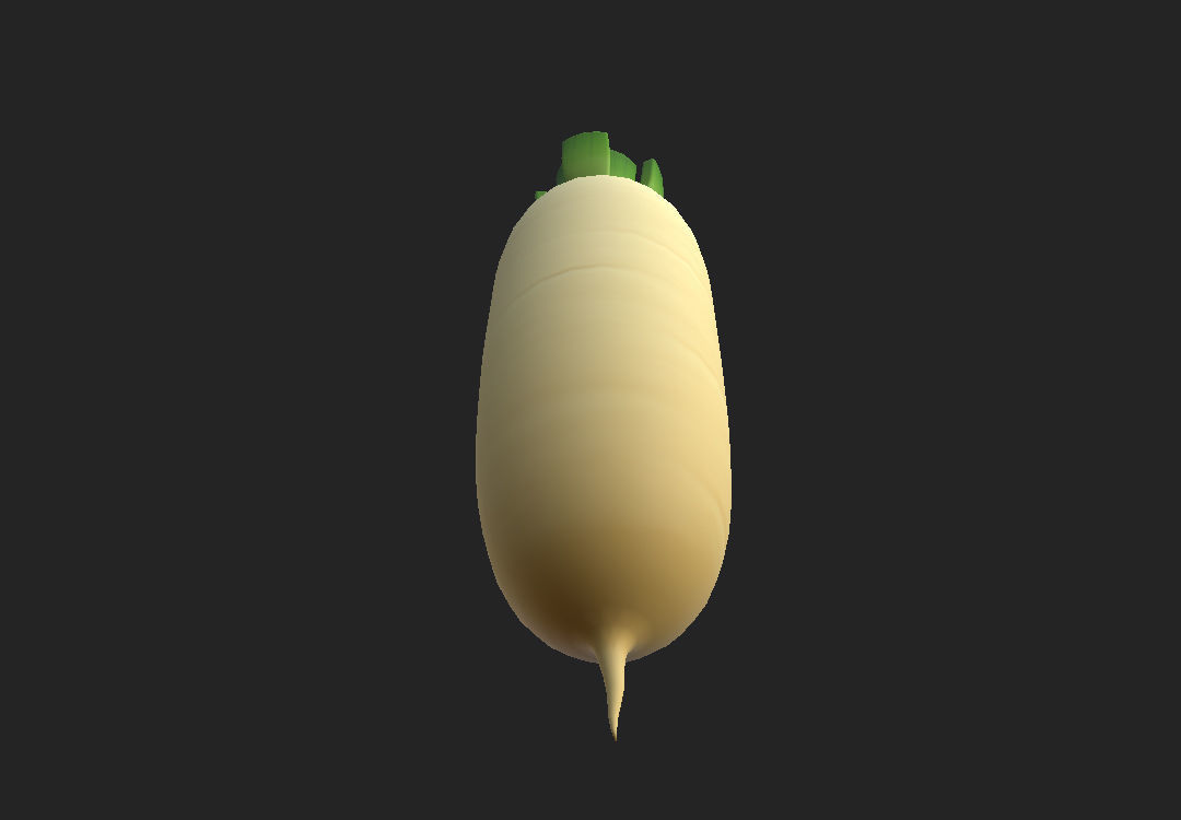 3D model White Radish VR / AR / low-poly | CGTrader