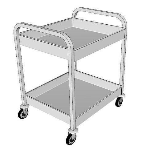 service trolley double deck with deep top 3D model animated | CGTrader