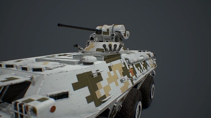 3D model ZSL-92A military vehicle with camouflage VR / AR / low-poly ...