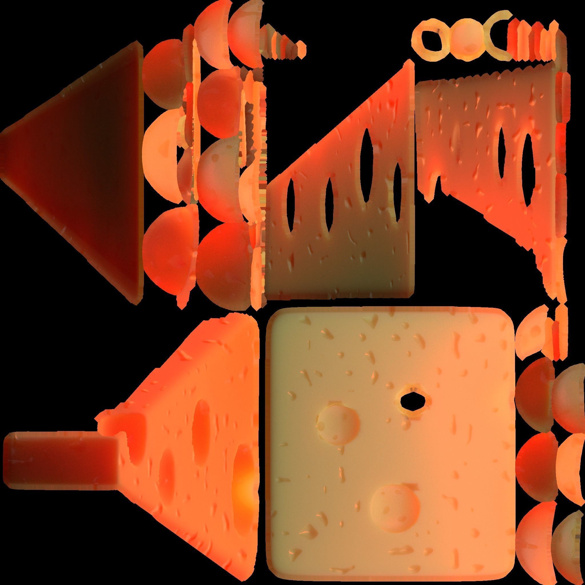 Realistic Cheese Slice 3D Model free 3D model animated | CGTrader