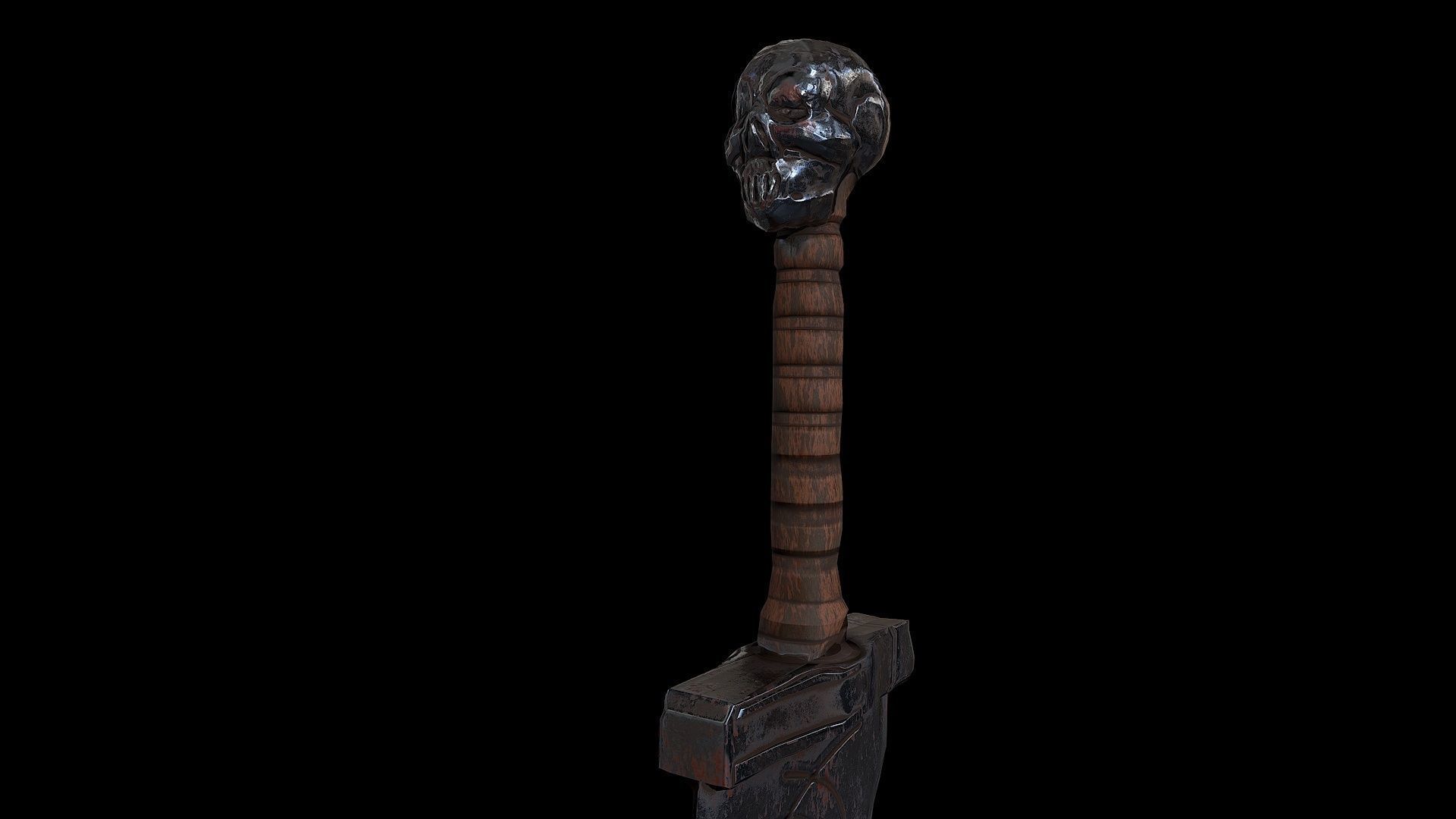 3D model Low poly fantasy cutless blade weapon VR / AR / low-poly ...