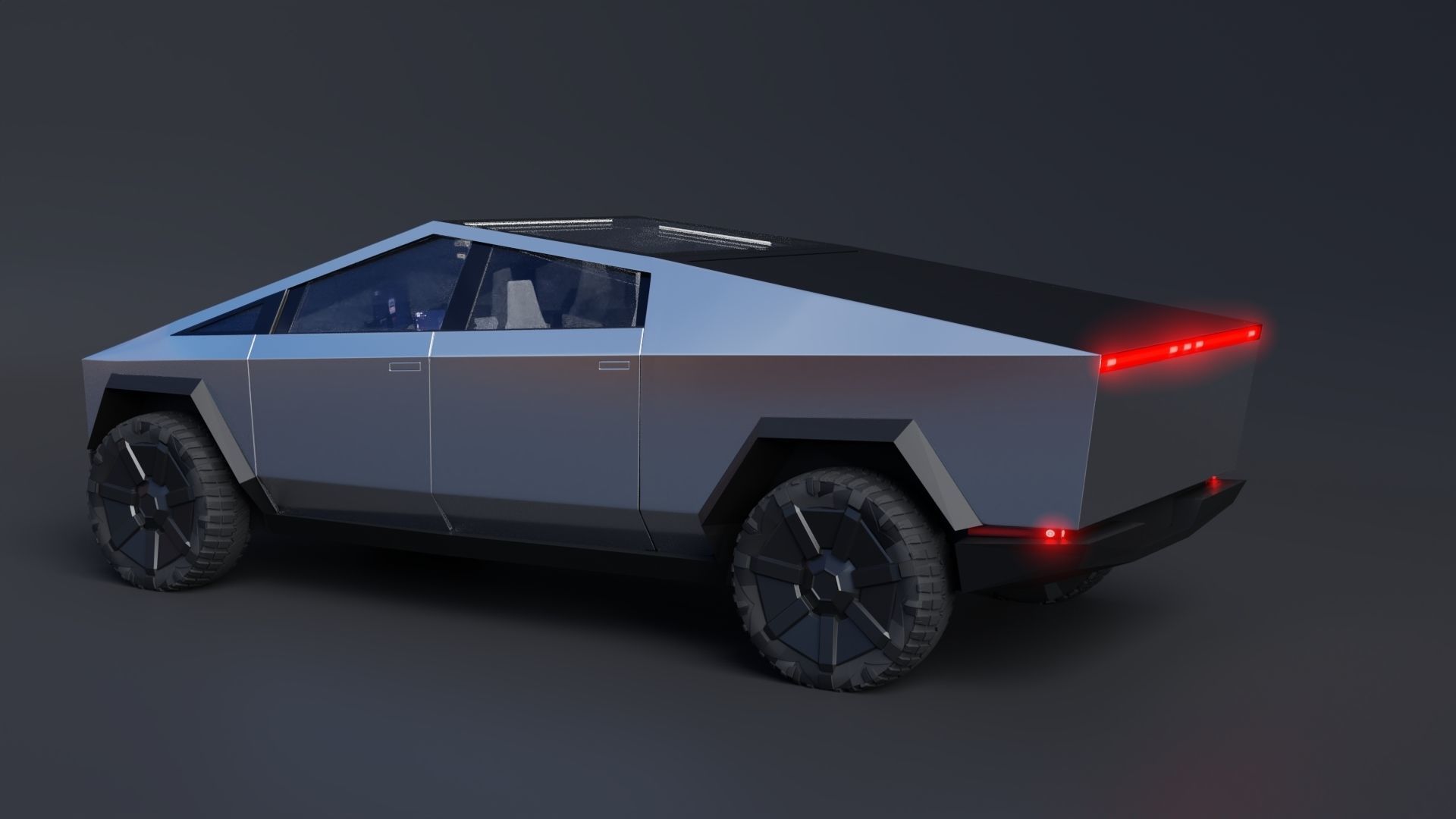 3D model Cybertruck High Detailed Model with interior VR / AR / low ...