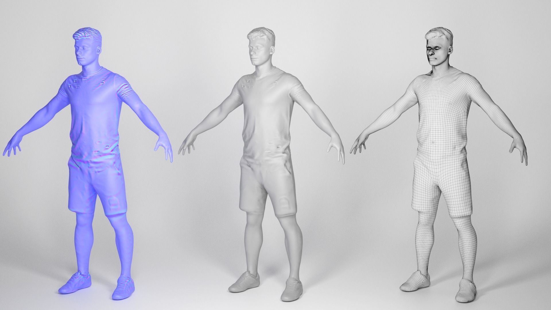3D model Stylish man in shorts 49 VR / AR / low-poly | CGTrader