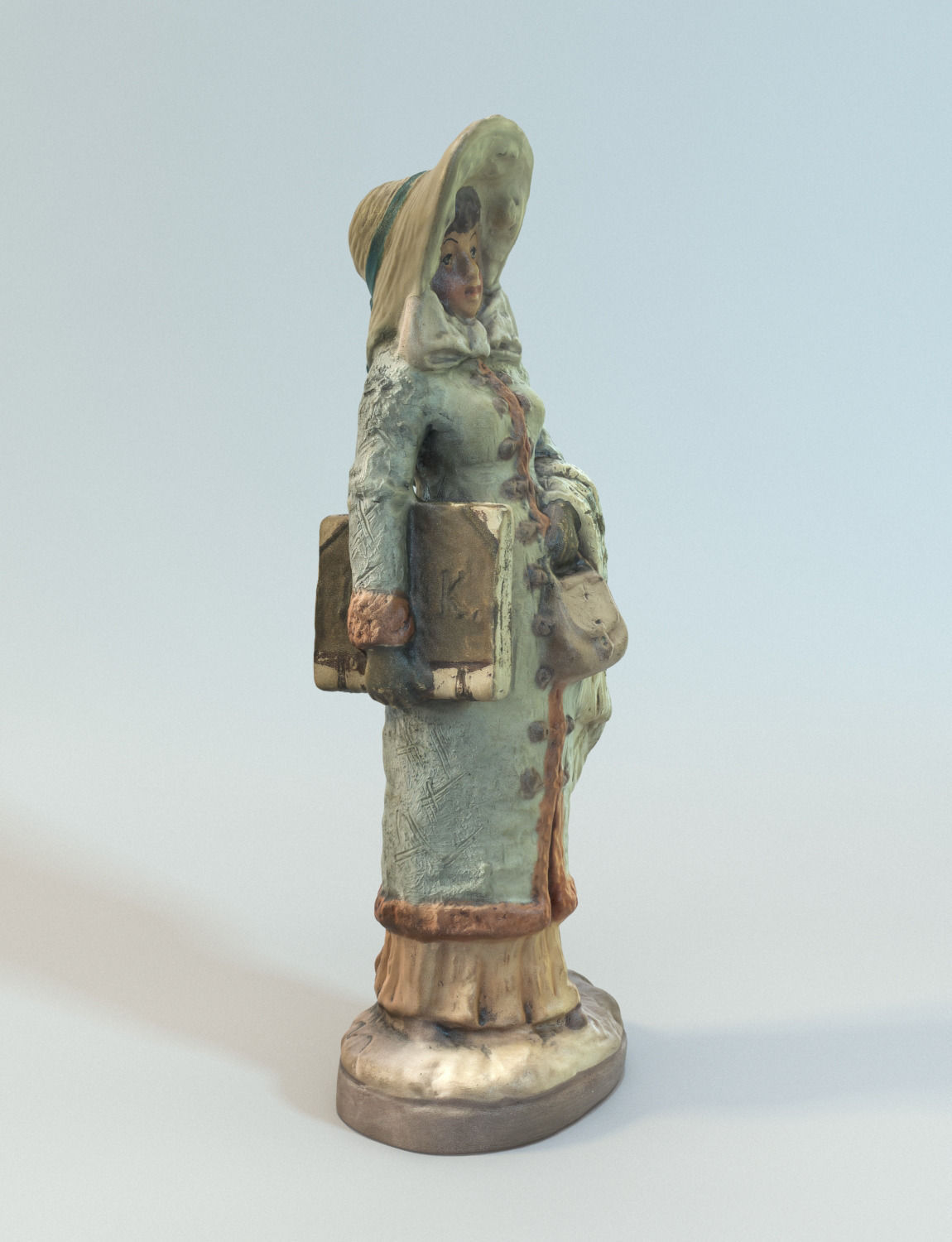 Decorative old woman statue free 3D model | CGTrader