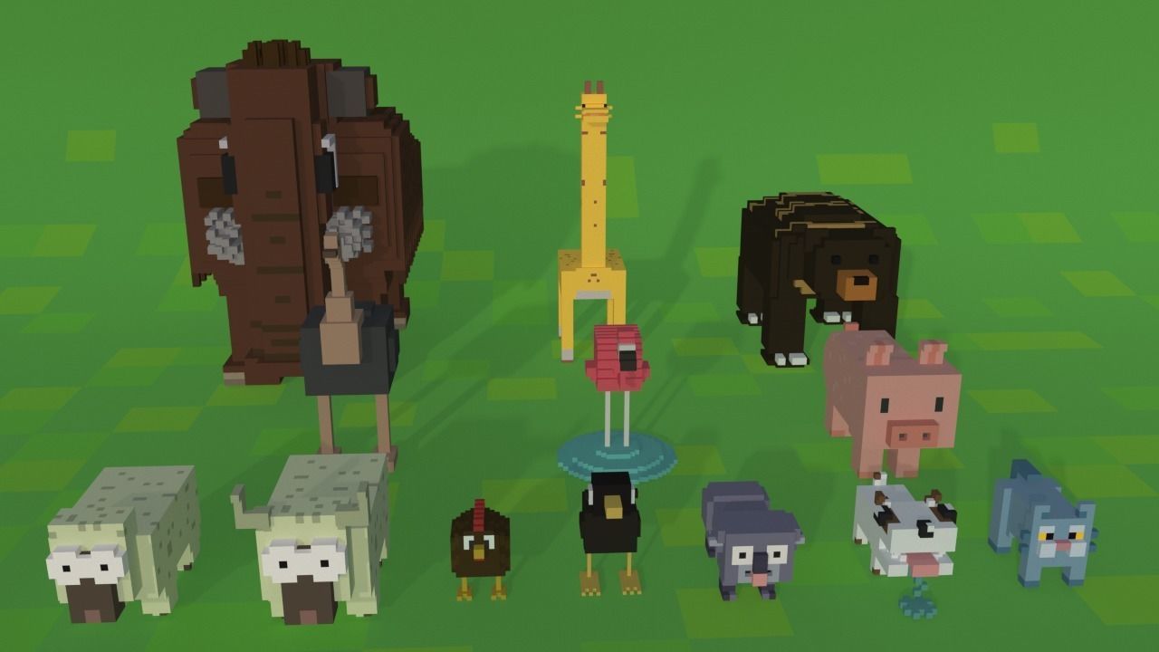 3D model Voxel Animals Pack VR / AR / low-poly | CGTrader