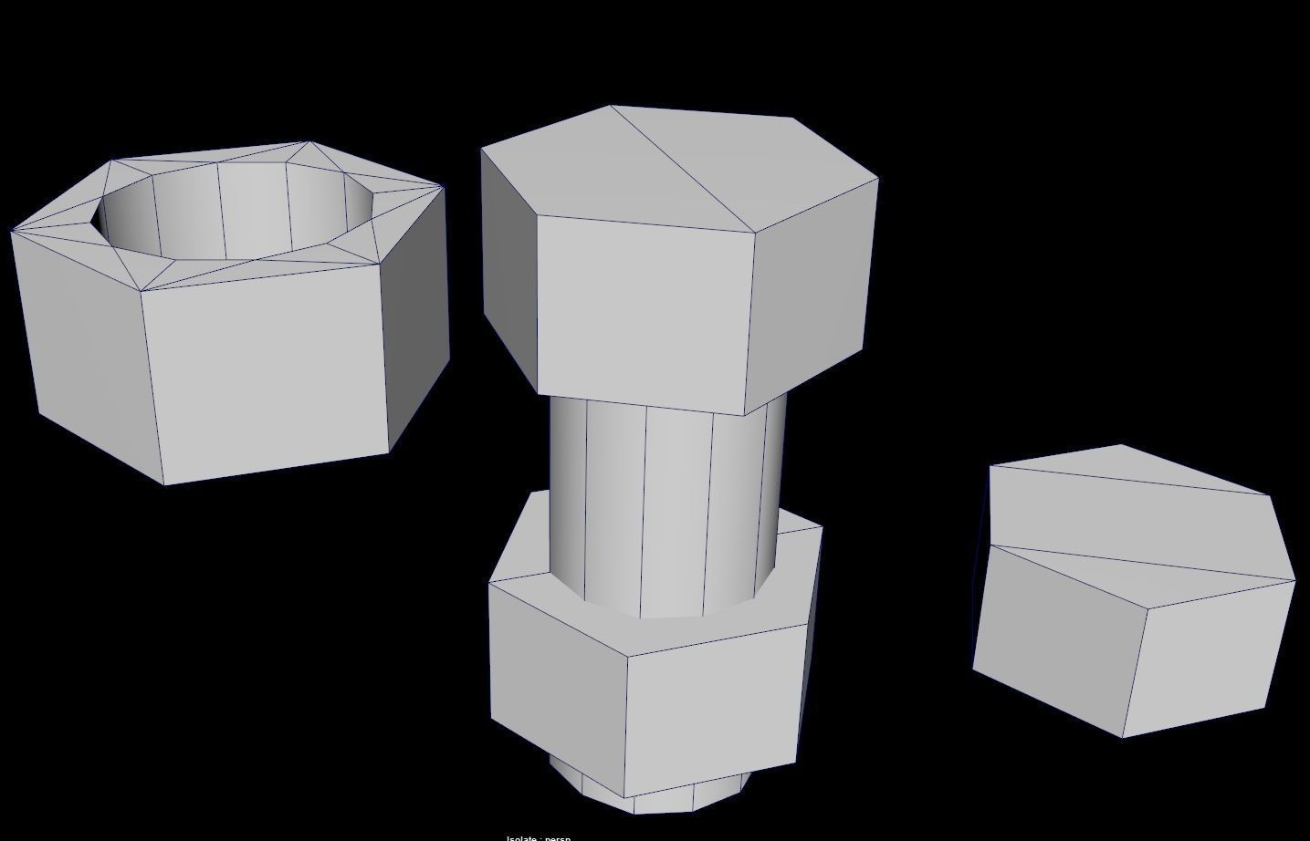 3D model Nut and bolt - Game-Ready VR VR / AR / low-poly | CGTrader