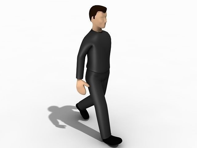 basic character simple walk 3D model animated rigged | CGTrader