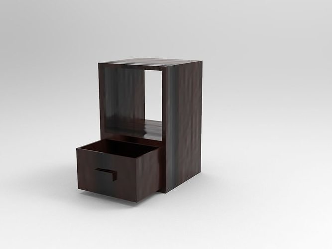 3D model A Drawer wooden shelf with VR / AR / low-poly | CGTrader