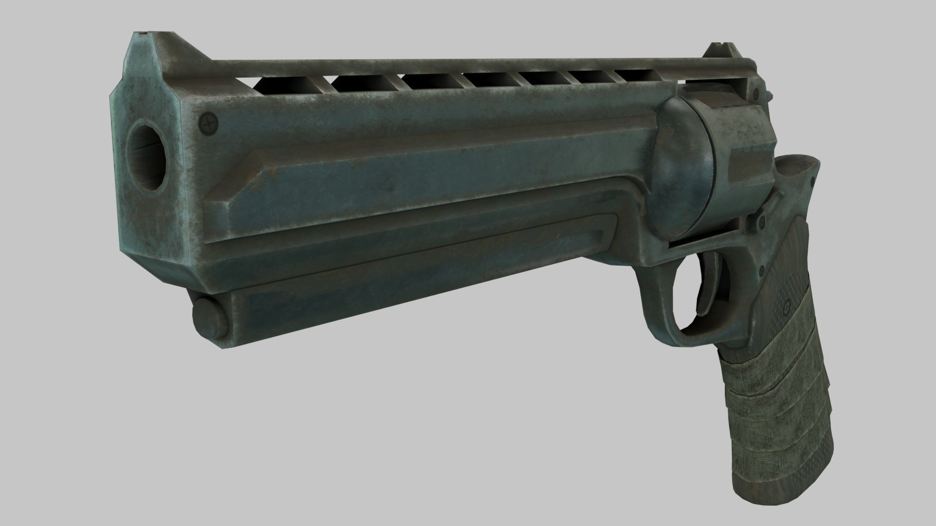 3D model Rigged Low Poly Revolver With PBR Materials and multiple skins ...