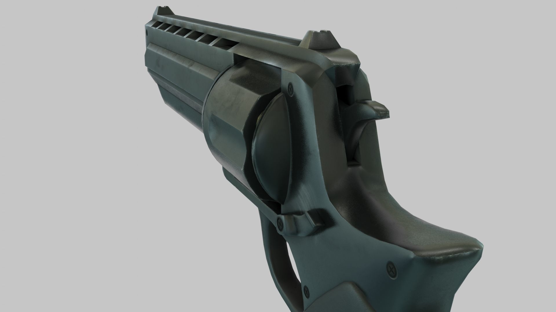 3D model Rigged Low Poly Revolver With PBR Materials and multiple skins ...