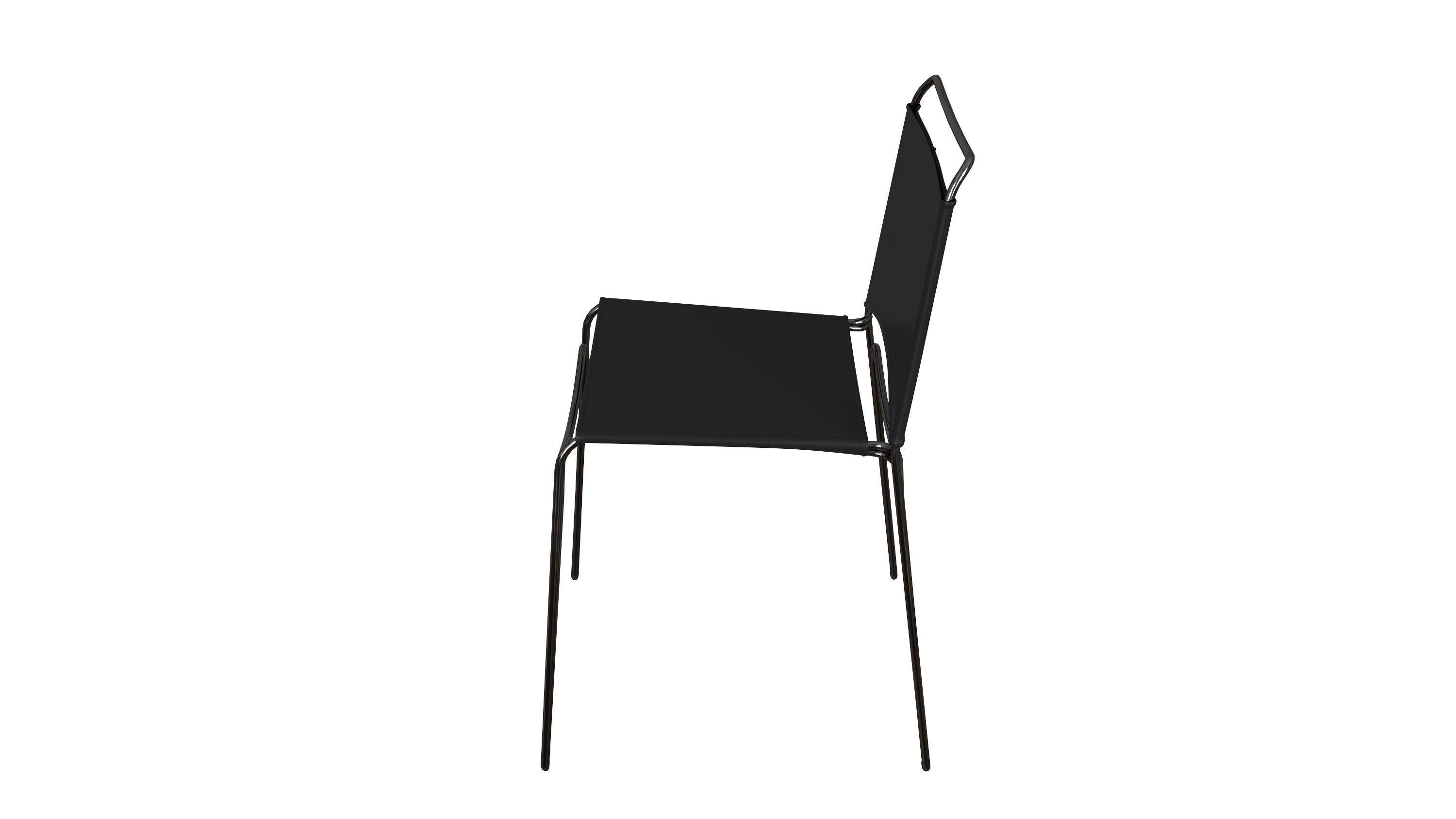 Trace dining chair in black 3D model | CGTrader
