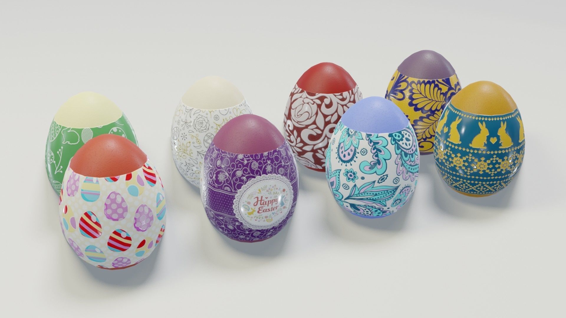 3D model Easter Eggs 3D Model VR / AR / low-poly | CGTrader