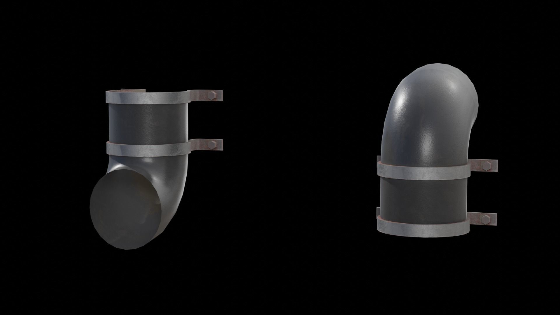 3D model External apartment building kitbash props VR / AR / low-poly ...