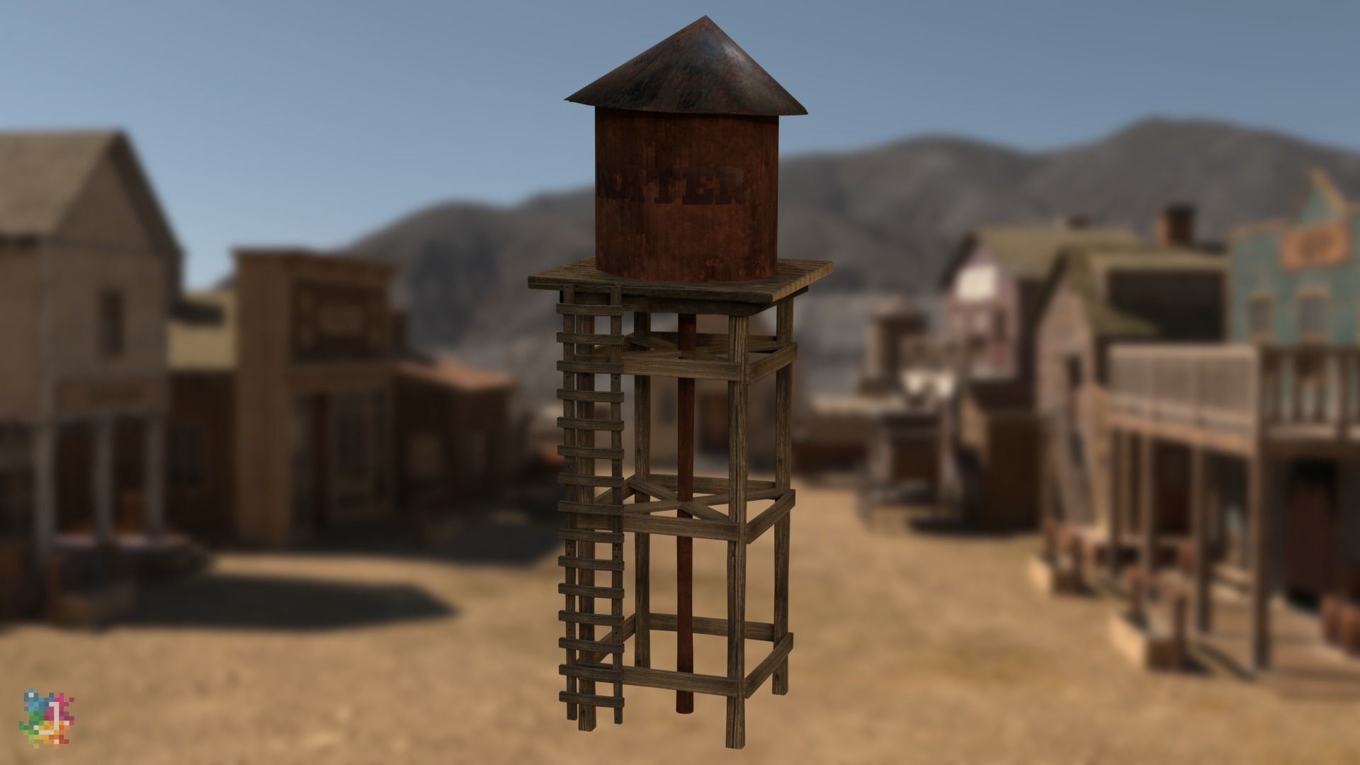 3D model Western Water Tower VR / AR / low-poly | CGTrader