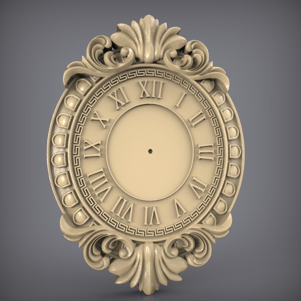 Wall clock 3d stl models for artcam and 2