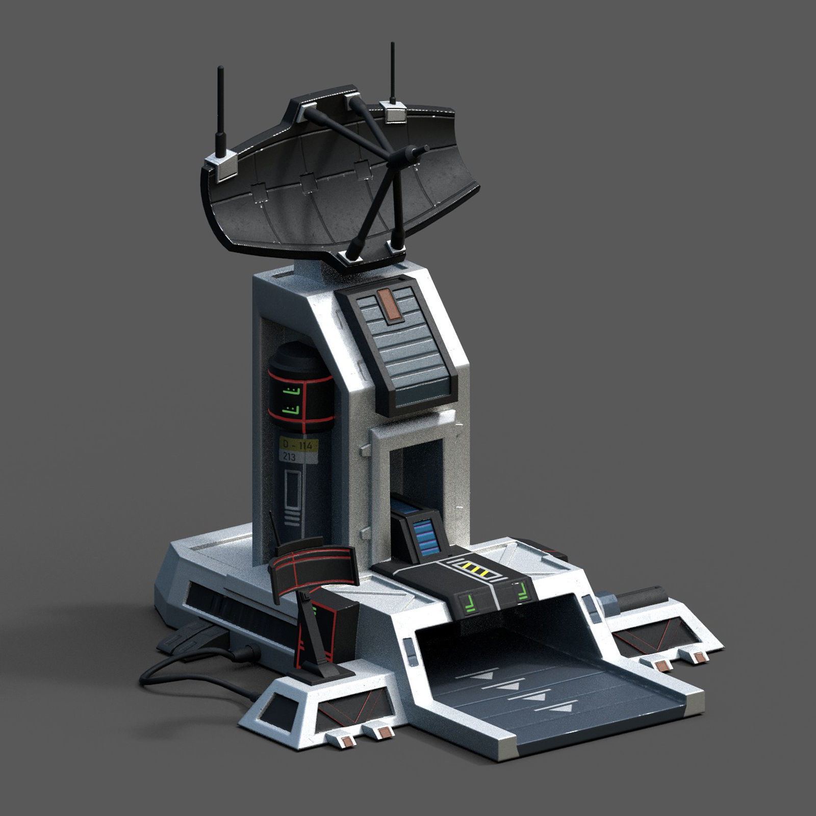 3D model Scifi base building exterior skyscraper sci fi VR / AR / low ...