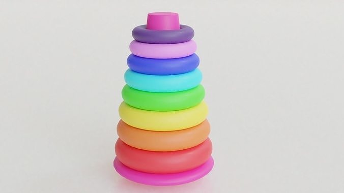 3D model Colored Pyramid Toy For Children VR / AR / low-poly | CGTrader