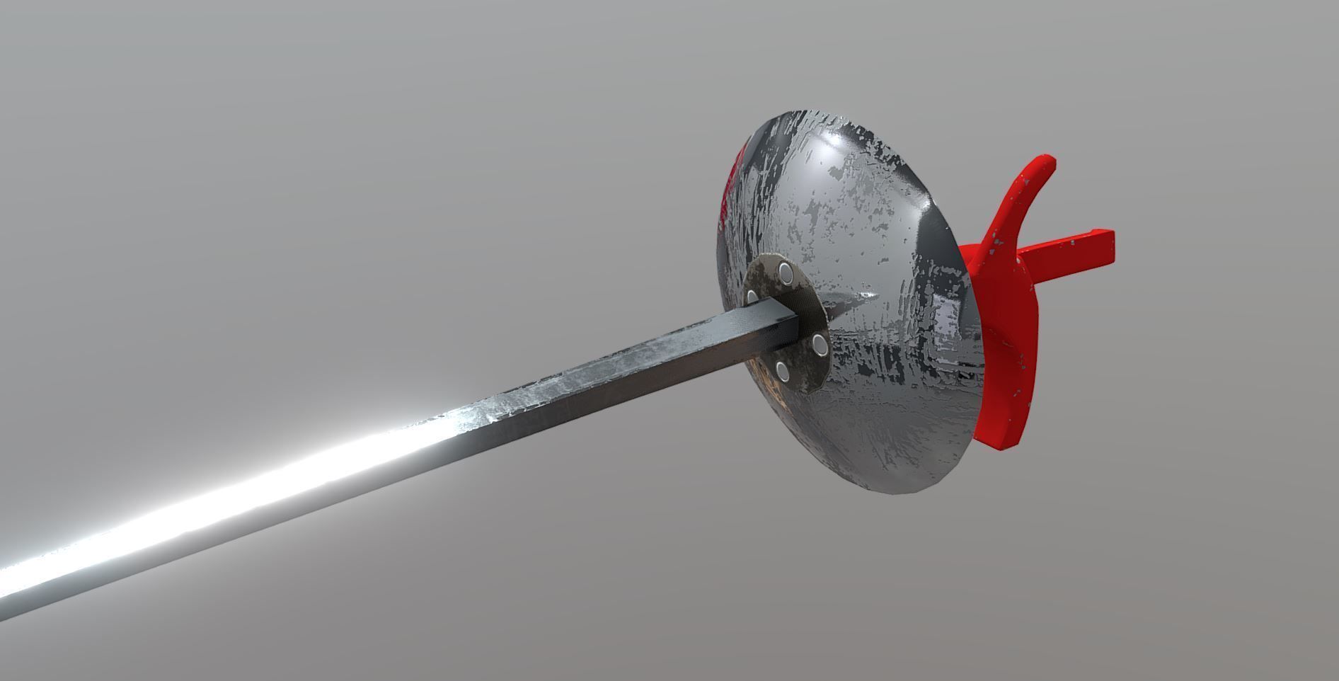 3D model A used foil fencing weapon VR / AR / low-poly | CGTrader