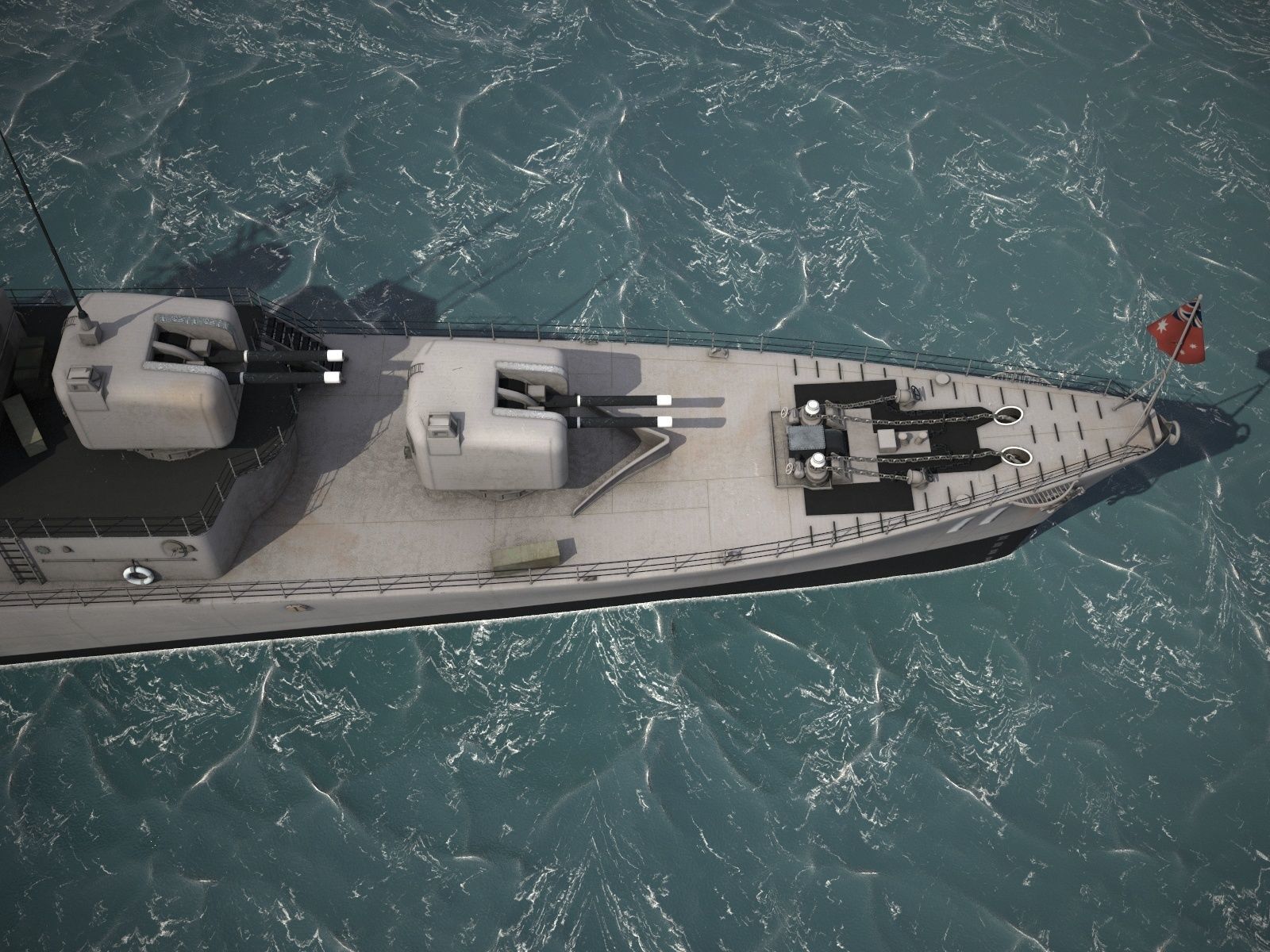 Daring Class Destroyer Battle Ship 3D model | CGTrader