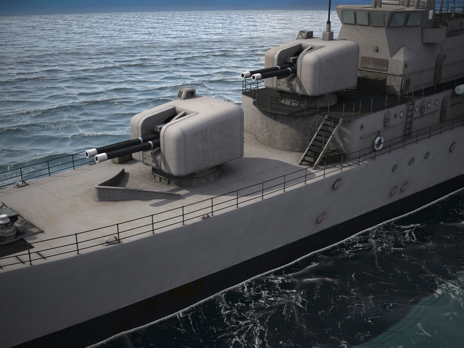 Daring Class Destroyer Battle Ship 3D model | CGTrader