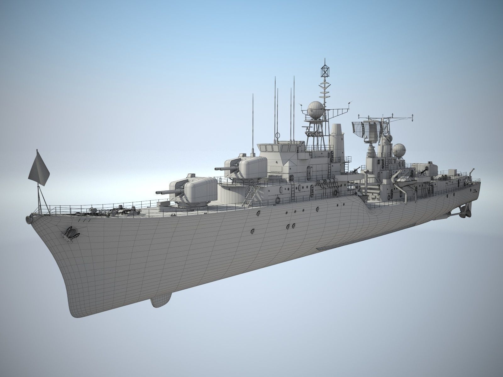 Daring Class Destroyer Battle Ship 3D model | CGTrader