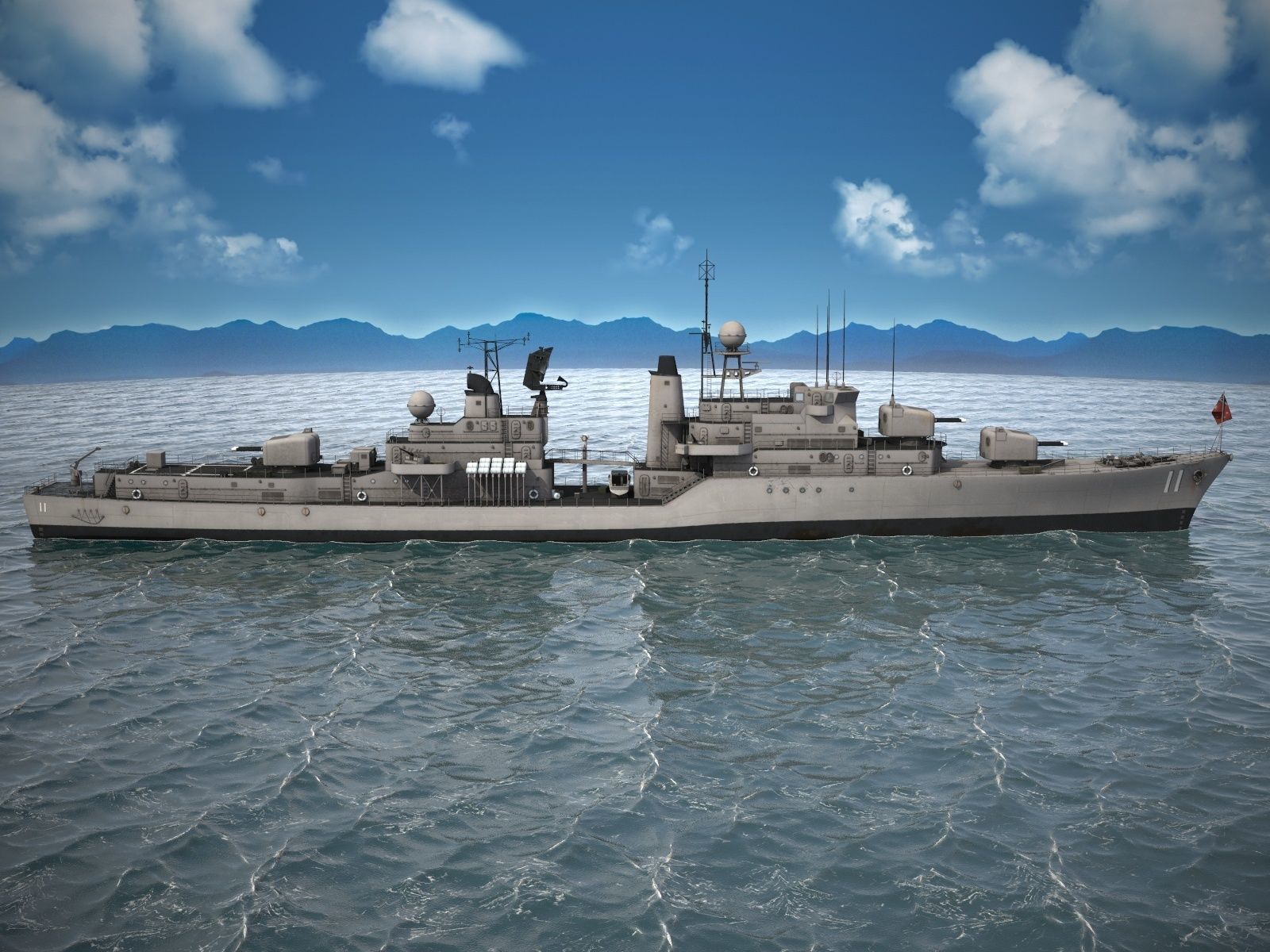 Daring Class Destroyer Battle Ship 3D model | CGTrader