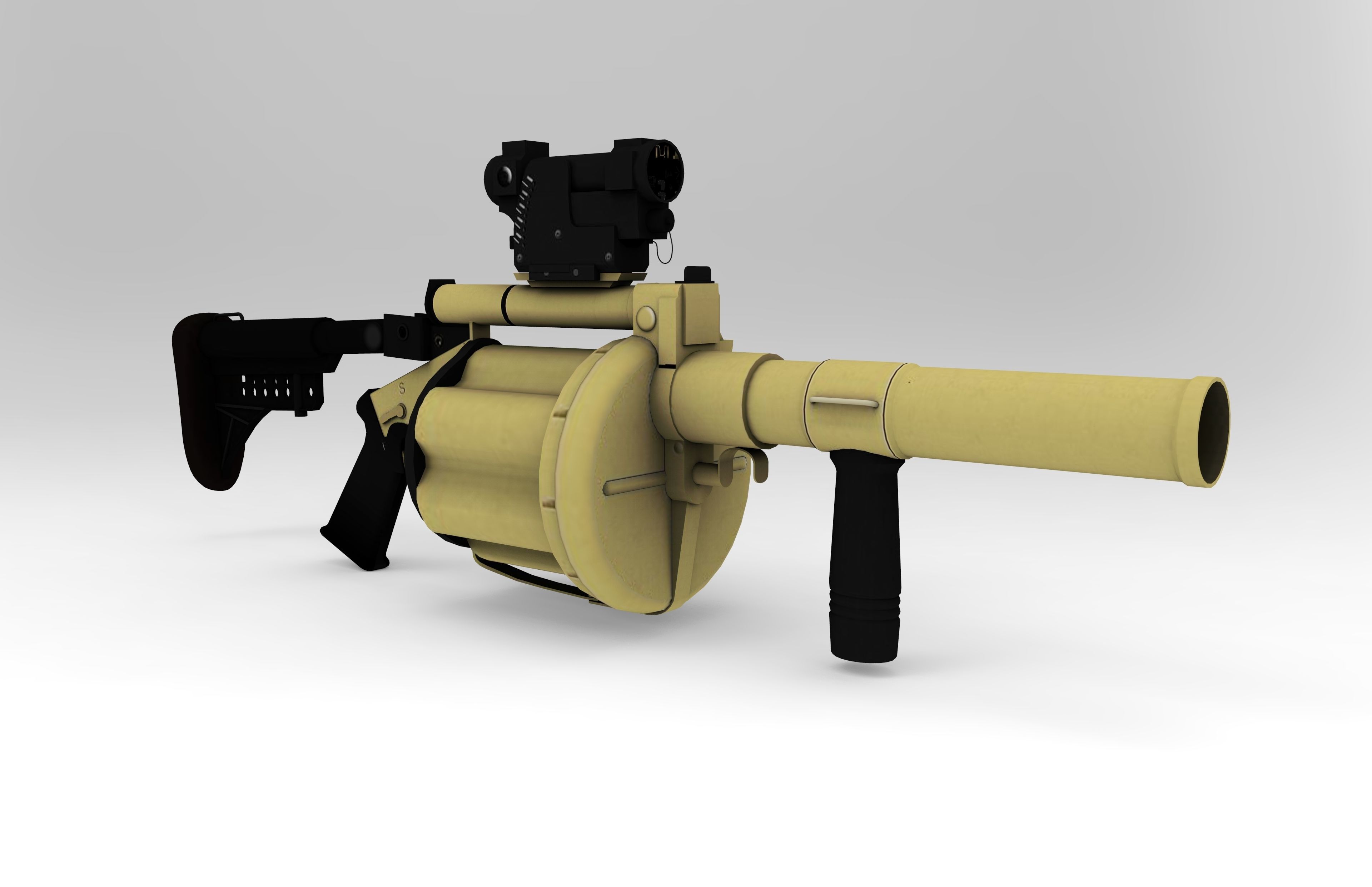 3D model M30 Grenad Launcher VR / AR / low-poly OBJ FBX MA