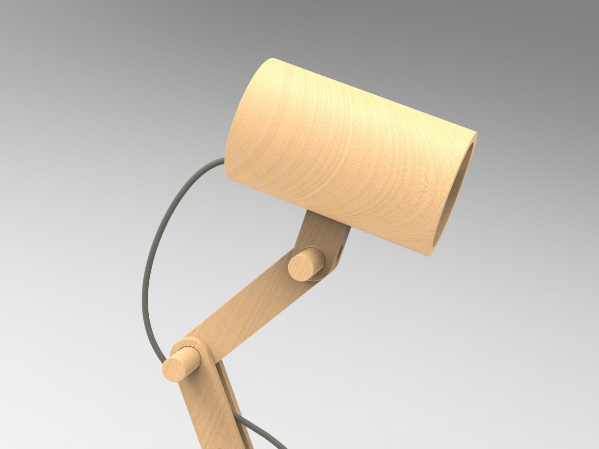 Wooden modular lamp 3D model | CGTrader