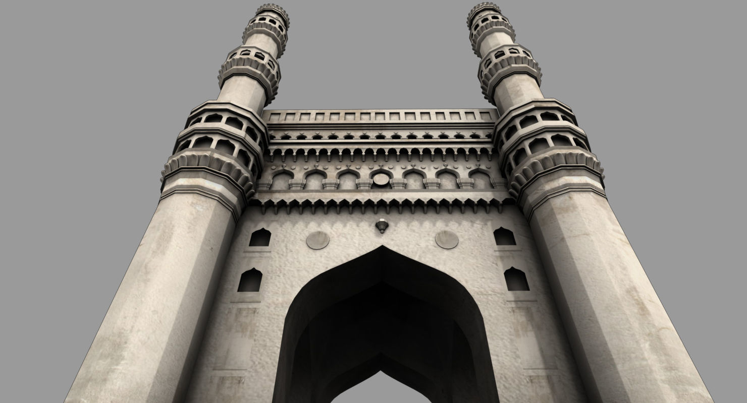 hyderabad charminar 3d model 3D model | CGTrader