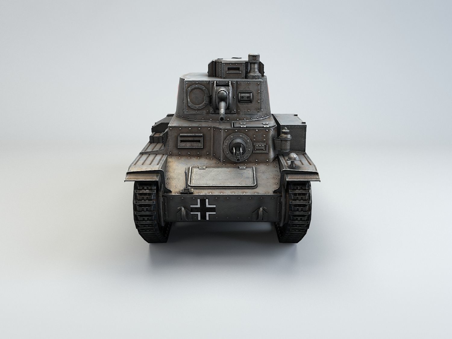 3D model Low Poly Panzer 38t Light Tank VR / AR / low-poly | CGTrader