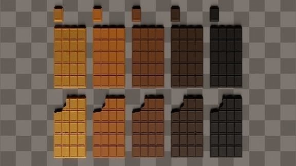 Chocolate bar pack free 3D model | CGTrader