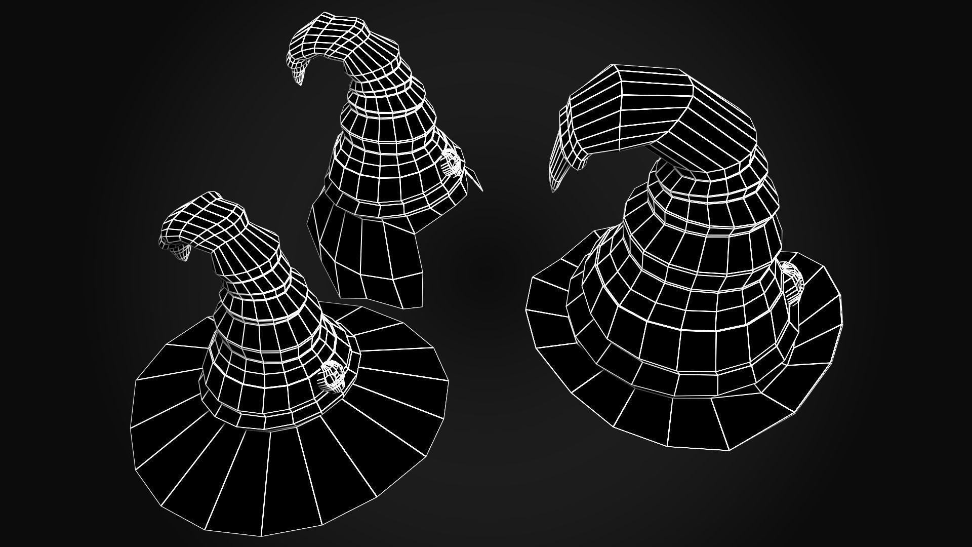 3D model Witch Hats Pack Lowpoly VR / AR / low-poly | CGTrader