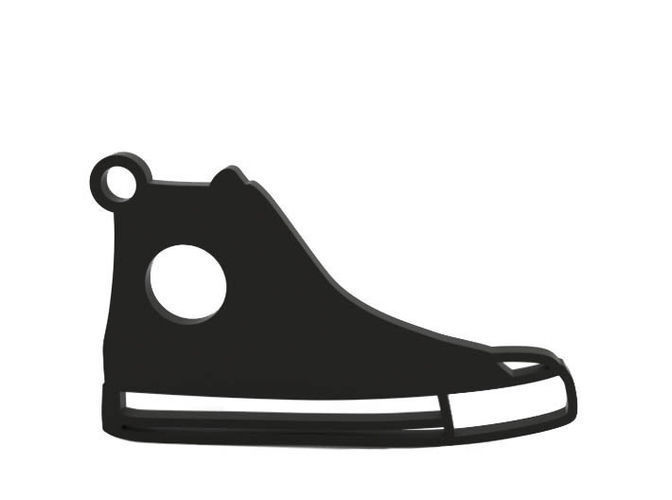 Keychain chuck taylor high top sneaker 3D model 3D printable | CGTrader