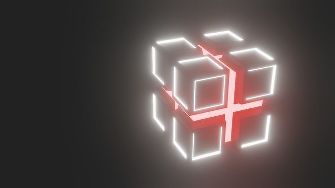 3D model Low poly Sci Fi cube 1 VR / AR / low-poly | CGTrader