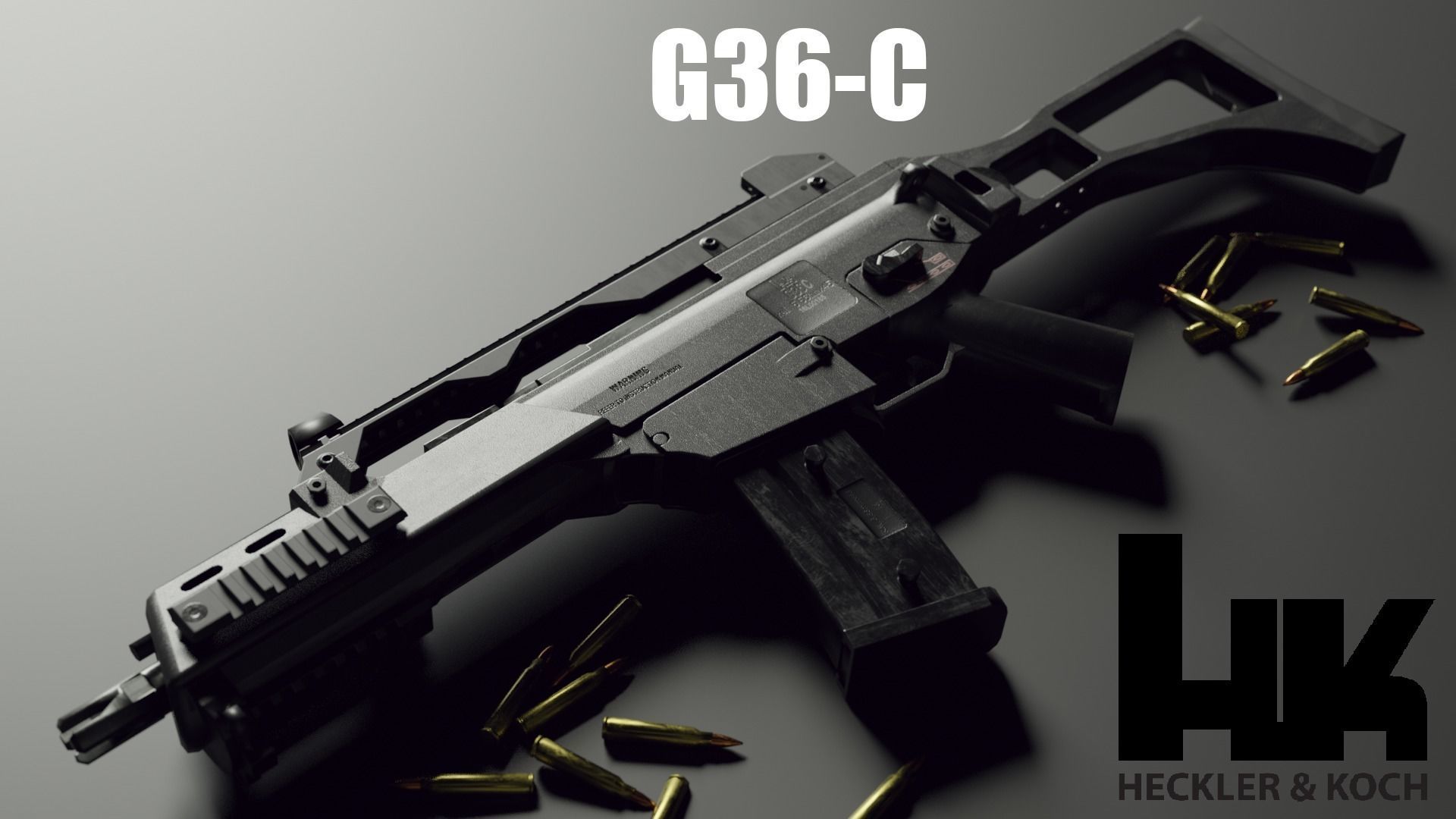 3D model g36 c - low poly - Heckler Koch VR / AR / low-poly | CGTrader