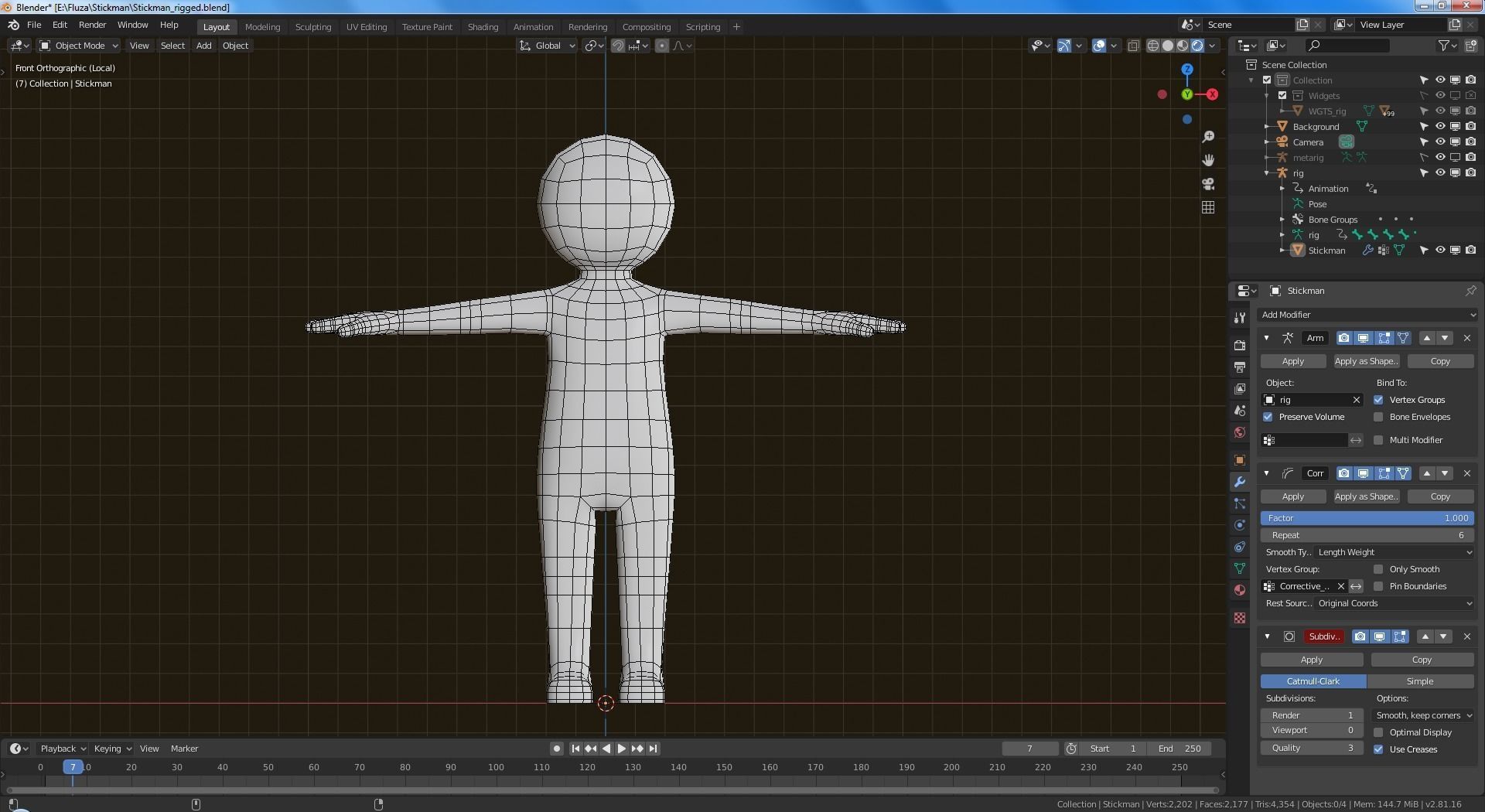 3D model Stickman rigged VR / AR / low-poly rigged | CGTrader