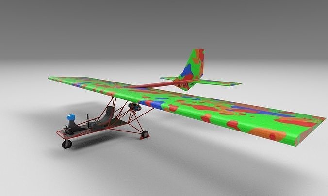 3D model UltraLight plane VR / AR / low-poly | CGTrader