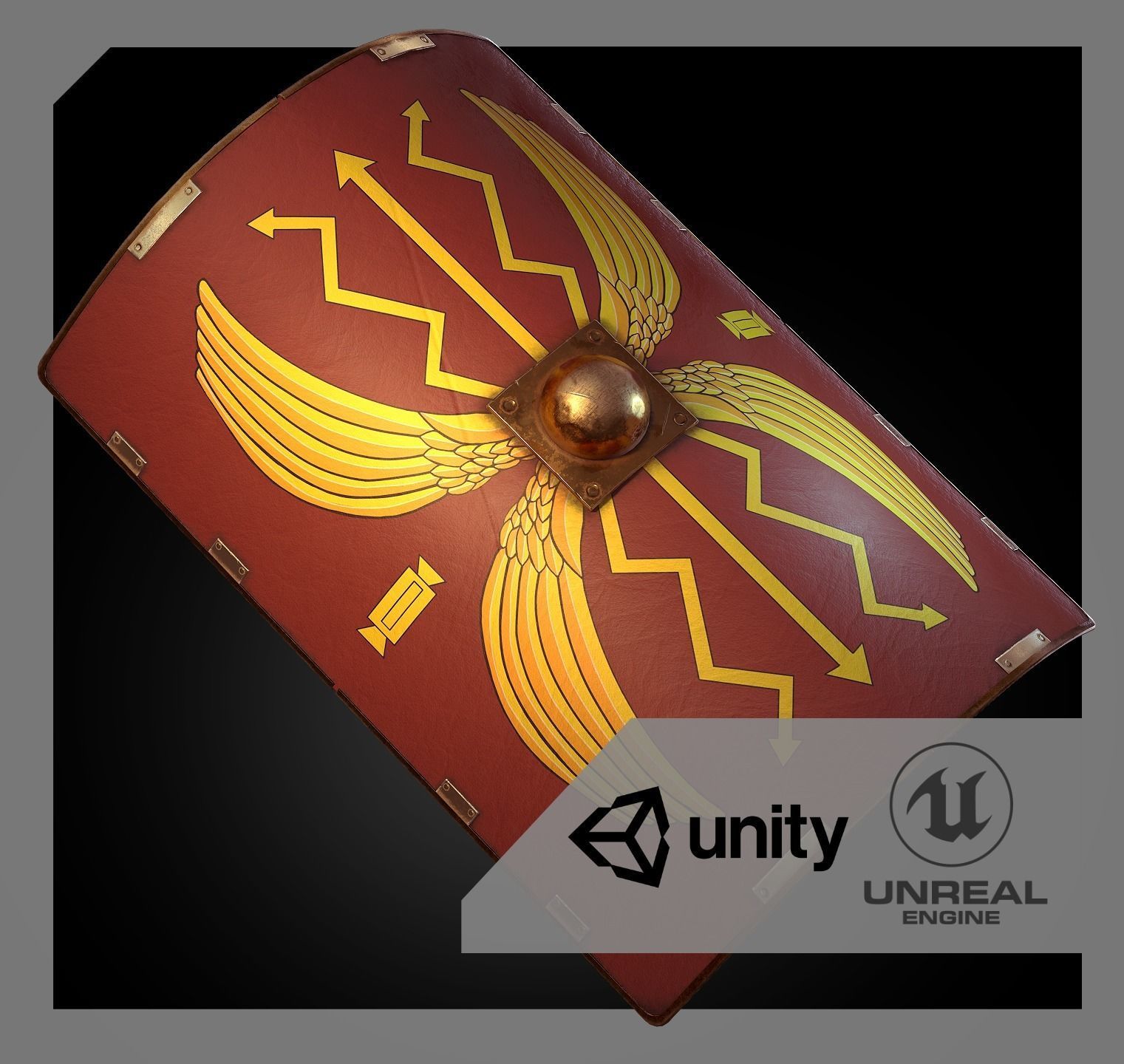 3D model Roman Shield VR / AR / low-poly | CGTrader
